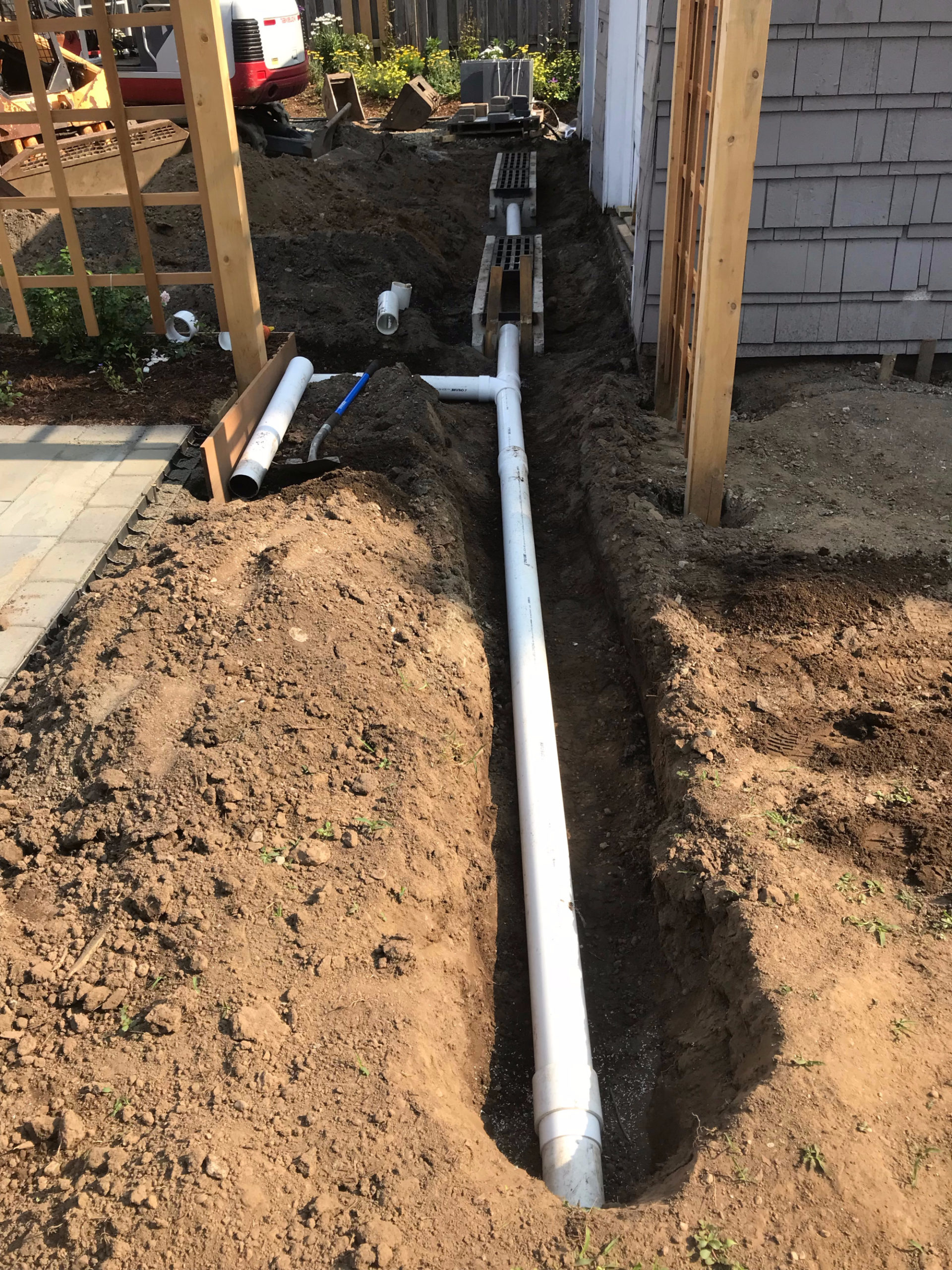 Drainage “French Drain Strips” for Patio & Driveway | AJM Septic ...