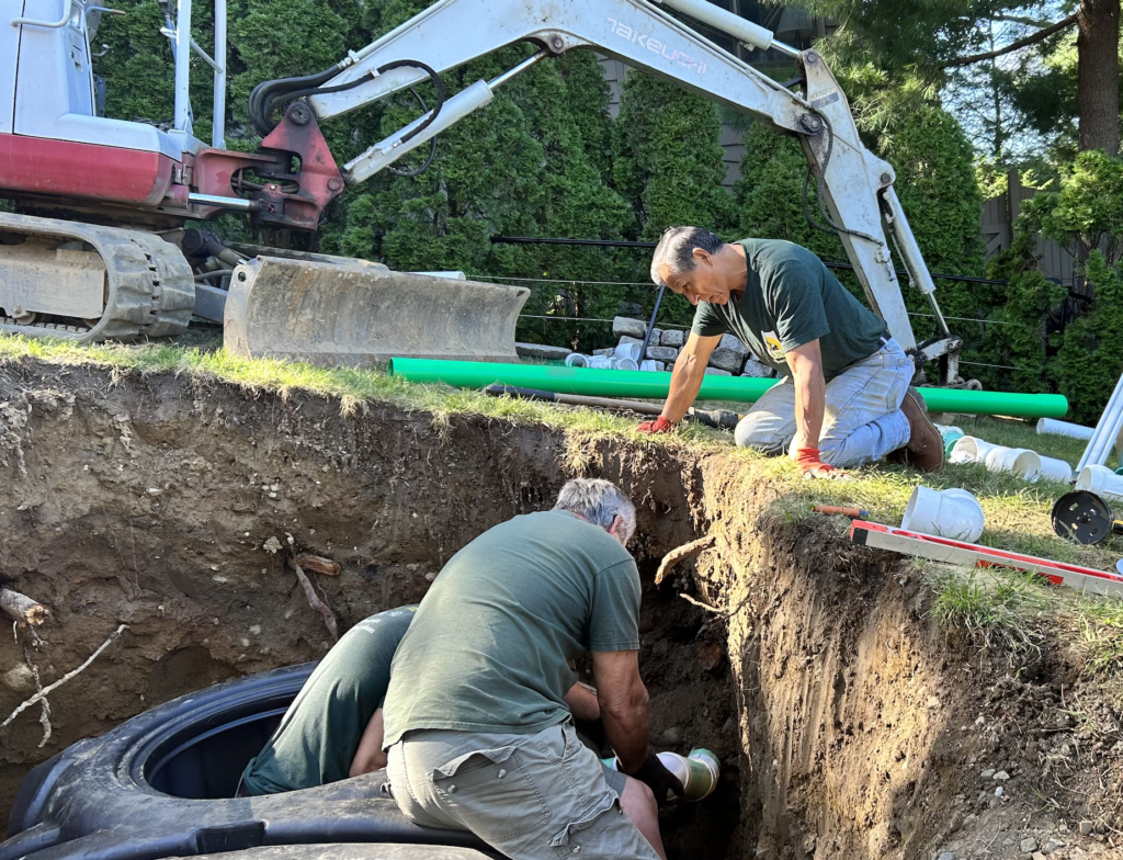 How We Installed a Septic Tank on a Dangerous Incline- New Fairfield ...